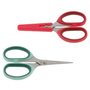 Baby Food Scissors 2 Pack w Covers- Parent Must-Have Safety Stainless Steel Shears to Make Every Bite Baby Sized and Safe- Portable For Babies & Toddlers Feeding (Meats, Fruits, and Vegetables)