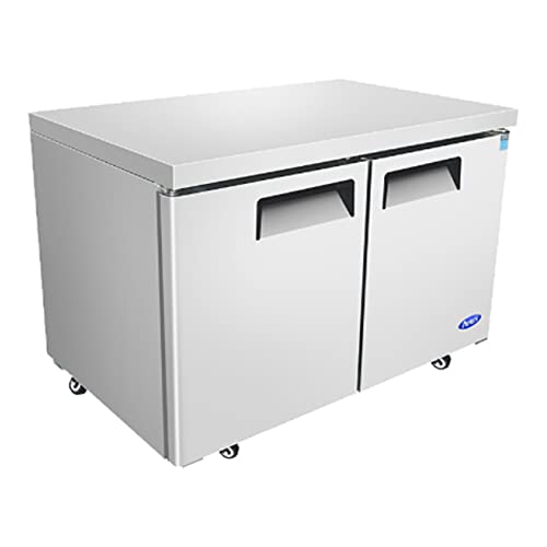 AtosaUSA MGF8402GR 48.25'' 2 Section Undercounter Refrigerator with 2 Left/Right Hinged Solid Doors and Side/Rear Breathing Compressor