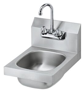 stainless steel nsf hand sink 10" x 14"