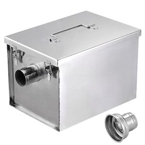 yescom 8 lbs commercial grease trap stainless steel interceptor 5gpm restaurant cafe