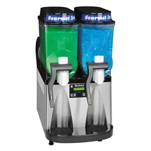 bunn ultra 34000.0099 ultra-2 hp lafi autofill slushy/granita frozen drink machine with 2 hoppers - black and stainless steel (gsm-ultra-3)