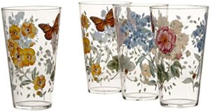 lenox butterfly meadow melamine 4 piece highball, 1.4 lb, multi