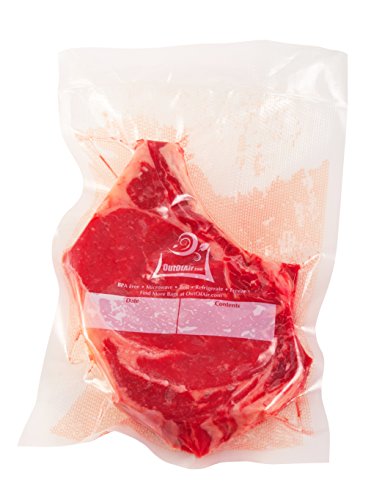 100 Vacuum Sealer Bags: Pint Size (6" x 10") by OutOfAir Works with FoodSaver & Other Machines - 33% Thicker BPA Free, Commercial Grade, 6 x 10 inches