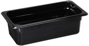 cambro black 1/3 size high heat h-pan 4" h