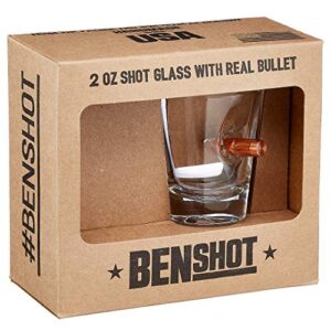 BenShot Shot Glass with Real .308 Bullet - 2oz | Made in the USA