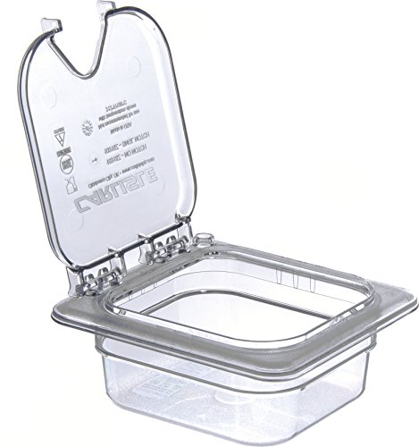 Carlisle FoodService Products 3068307 Plastic Food Pan, 1/6 Size, 2.5 Inches Deep, Clear