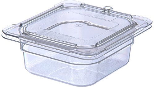 Carlisle FoodService Products 3068307 Plastic Food Pan, 1/6 Size, 2.5 Inches Deep, Clear