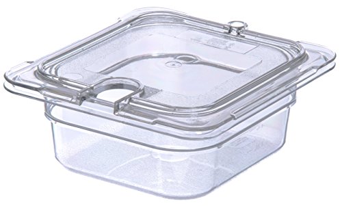 Carlisle FoodService Products 3068307 Plastic Food Pan, 1/6 Size, 2.5 Inches Deep, Clear