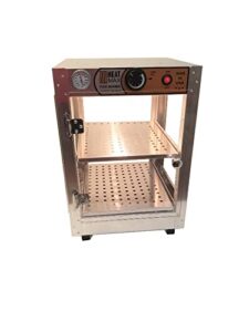 heatmax 14x14x20 commercial food warmer, pizza, pastry, patty, empanada, hot food, concession, convenience store, fund raising, display case