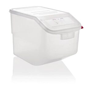 araven 00918 ingredient bin, bpa free, sliding lid, 13 gal