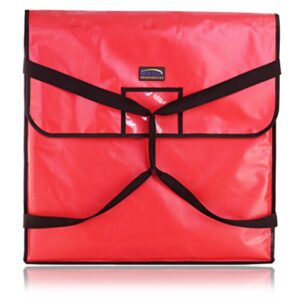 New Star Foodservice 50400 Insulated Pizza Delivery Bag, 24" by 24" by 5", Red