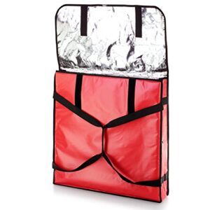 New Star Foodservice 50400 Insulated Pizza Delivery Bag, 24" by 24" by 5", Red