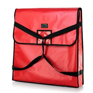 New Star Foodservice 50400 Insulated Pizza Delivery Bag, 24" by 24" by 5", Red