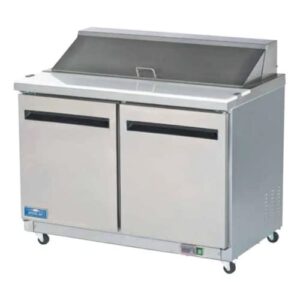 Arctic Air AMT48R 48.25 Inch 2-Door Mega Top Refrigerated Sandwich/Salad Prep Table With Refrigerated Base, 115v