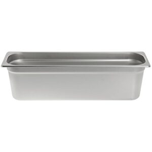 hubert® steam table pan hotel pan 1/2 size long stainless steel - 6"d