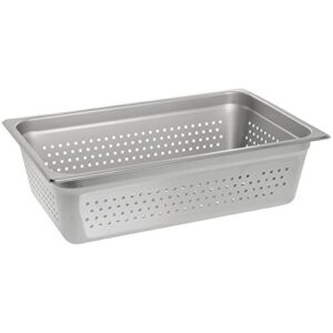 HUBERT® Steam Table Pan Hotel Pan Full Size Perforated Stainless Steel - 6" D