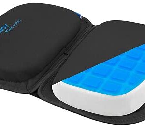 Sojoy iGelComfort 3 in 1 Foldable Gel Seat Cushion Featured with Memory Foam (A Must-Have Travel Cushion! Smart, Easy Travel Cushion) (Size: 18.5“ x 15" x 2")