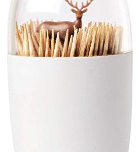 QUALY Deer Meadow Toothpick Holder Unique Home Design Decoration Unusual Gift FKitchen Gadgets Housewarming BPA-Free Cool Kitchen Gadgets Modern Home Decor Gifts Gift