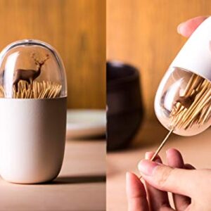 QUALY Deer Meadow Toothpick Holder Unique Home Design Decoration Unusual Gift FKitchen Gadgets Housewarming BPA-Free Cool Kitchen Gadgets Modern Home Decor Gifts Gift