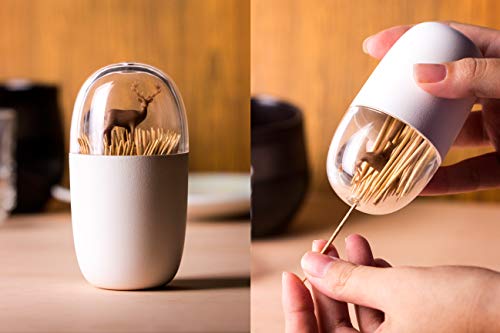 QUALY Deer Meadow Toothpick Holder Unique Home Design Decoration Unusual Gift FKitchen Gadgets Housewarming BPA-Free Cool Kitchen Gadgets Modern Home Decor Gifts Gift