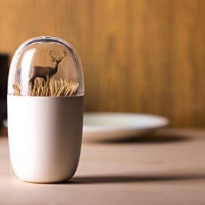 QUALY Deer Meadow Toothpick Holder Unique Home Design Decoration Unusual Gift FKitchen Gadgets Housewarming BPA-Free Cool Kitchen Gadgets Modern Home Decor Gifts Gift