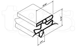 true mfg part# 932586 magentic door gasket