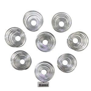 dianoo stainless steel egg holder, spring wire tray boiled egg cups holder stand storage, 8pcs, silver