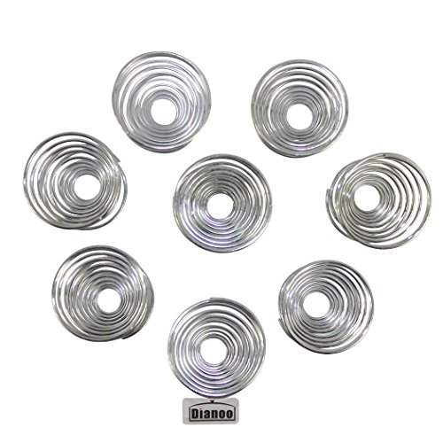 Dianoo Stainless Steel Egg Holder, Spring Wire Tray Boiled Egg Cups Holder Stand Storage, 8PCS, Silver