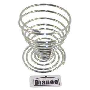 Dianoo Stainless Steel Egg Holder, Spring Wire Tray Boiled Egg Cups Holder Stand Storage, 8PCS, Silver