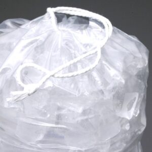 8 lb. heavy plastic ice bags with drawstrings case:500