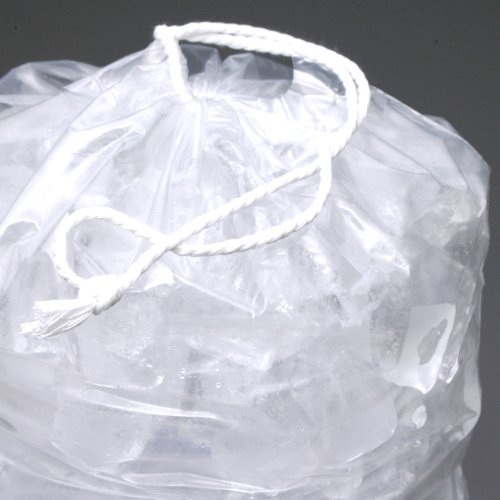 8 lb. Heavy Plastic Ice Bags with Drawstrings Case:500