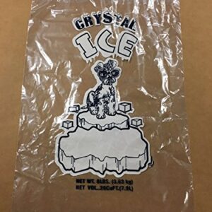 8 lb. Heavy Plastic Ice Bags with Drawstrings Case:500