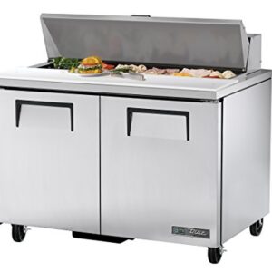 True TSSU-48-12-HC Commercial Cold Food Prep Table with Hydrocarbon Refrigerant, 36.75" Height, 30.125" Width, 48.375" Length