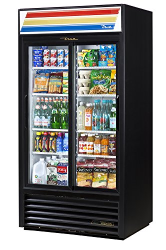 True GDM-33-HC-LD Sliding Glass Door Merchandiser Refrigerator with Hydrocarbon Refrigerant and LED Lighting, Holds 33 Degree F to 38 Degree F, 78.625" Height, 29.875" Width, 30" Length