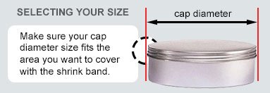 PERFORATED SHRINK WRAP BANDS, TAMPER SEAL SHRINKBANDS Heat Cellophane Seal (200, 2 1/2" - 2 3/4" Diameter)