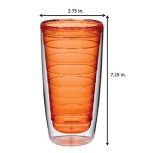 Boston Warehouse Insulated Plastic Tumblers, 24-Ounce, Set of 4, Sunset Collection