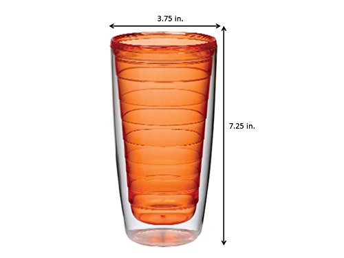 Boston Warehouse Insulated Plastic Tumblers, 24-Ounce, Set of 4, Sunset Collection