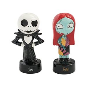 vandor nightmare before christmas jack and sally salt and pepper set (84130), multicolor