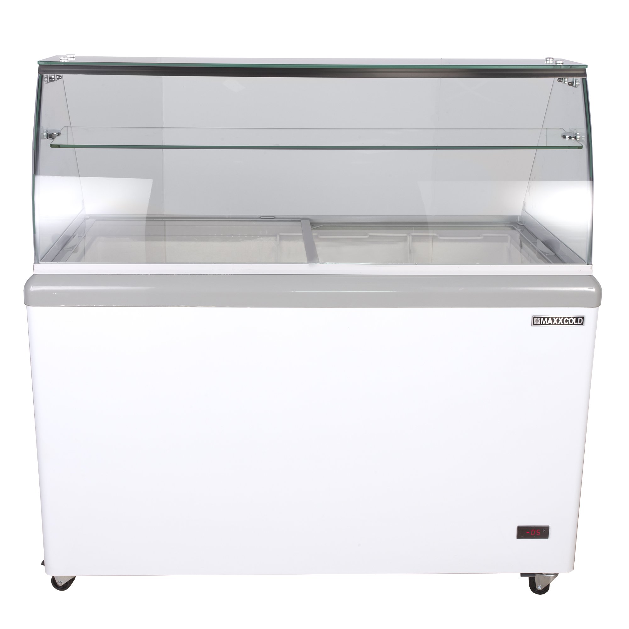 MAXX Cold MXDC-8 Commercial Ice Cream Dipping Cabinet Freezer, White