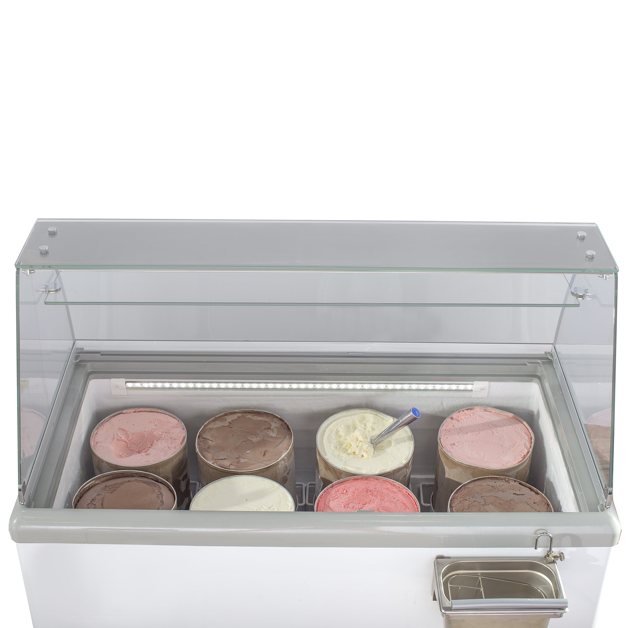 MAXX Cold MXDC-8 Commercial Ice Cream Dipping Cabinet Freezer, White