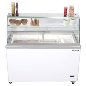 MAXX Cold MXDC-8 Commercial Ice Cream Dipping Cabinet Freezer, White