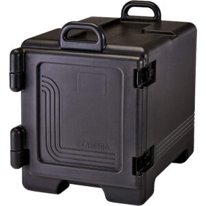 cambro 300upc-110 black ultra front loading insulated food pan carrier with handles