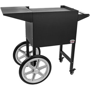 concession land - black popcorn cart for 8 oz. popcorn machine, 1 each