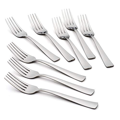 Oneida Zinc Everyday Flatware Dinner Forks, Set of 8, 18/0 Stainless Steel, Silverware Set, 1.4 x 3.75 x 8.5 inches