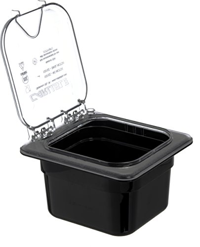 Carlisle FoodService Products 3068403 Plastic Food Pan, 1/6 Size, 4 Inches Deep, Black (Pack of 6)