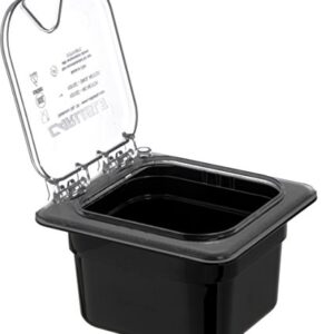 Carlisle FoodService Products 3068403 Plastic Food Pan, 1/6 Size, 4 Inches Deep, Black (Pack of 6)