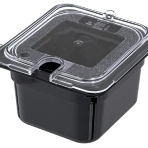 Carlisle FoodService Products 3068403 Plastic Food Pan, 1/6 Size, 4 Inches Deep, Black (Pack of 6)