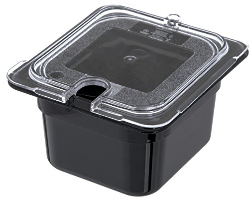 Carlisle FoodService Products 3068403 Plastic Food Pan, 1/6 Size, 4 Inches Deep, Black (Pack of 6)