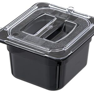 Carlisle FoodService Products 3068403 Plastic Food Pan, 1/6 Size, 4 Inches Deep, Black (Pack of 6)