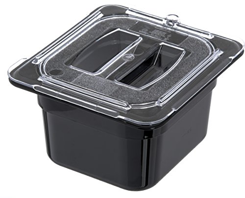 Carlisle FoodService Products 3068403 Plastic Food Pan, 1/6 Size, 4 Inches Deep, Black (Pack of 6)